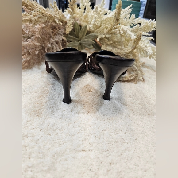 Celine | Shoes | Vintage Celine Boho Style Kitty Heel Sandal | Poshmark